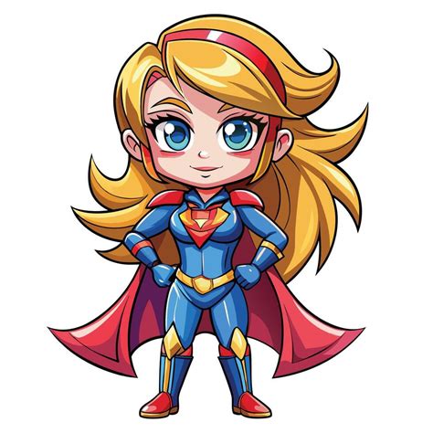 Supergirl Cartoon Character Illustration 53232087 Vector Art At Vecteezy