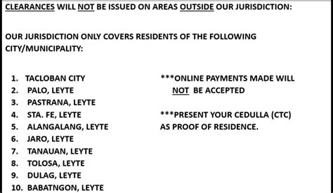 Clearance Application Outside Our Rtc Occ Tacloban City