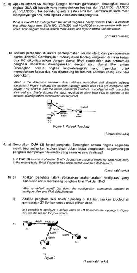 Solved 3 A Apakah Inter Vlan Routing Dengan Bantuan