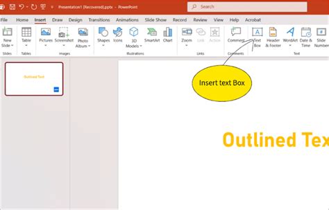 How To Get Outlined Letters In Powerpoint