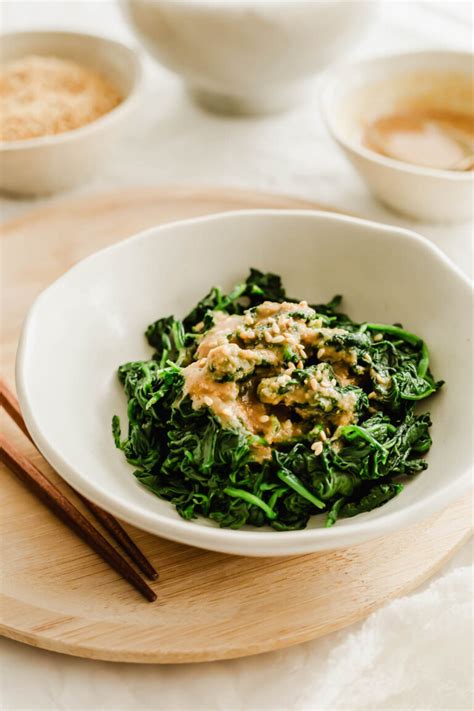 Japanese Spinach With Creamy Sesame Goma Ae Sift And Simmer