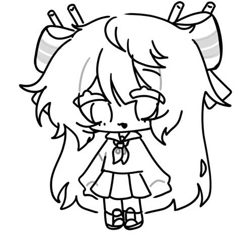 Chibi Cute Tô Màu Mo Hinh Giay Anime Hình Vẽ Anime Không Màu Chibi