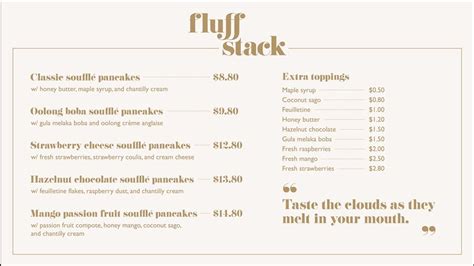 Fluff Stack Singapore Menu Latest Prices 2023