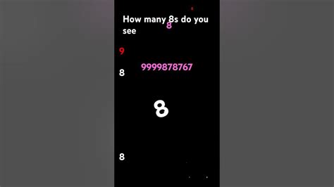 how many 8s do you see - YouTube