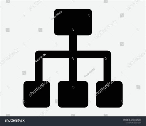 Organization Flow Chart Hierarchy Position Structure Stock Vector