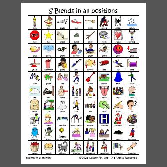 Articulation Stations S Blends All Positions Word Lists For Different