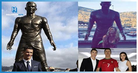Fans Poses Amazingly With Cristiano Ronaldo Statue Omg Hilarious