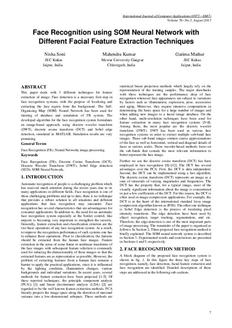 pdf face recognition using som neural network with different facial