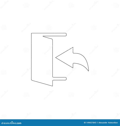 Exit Logout And Output Outlet Out Flat Vector Icon Stock Vector