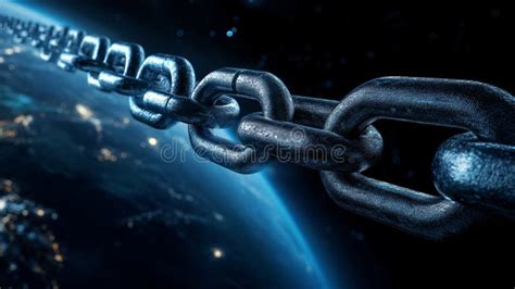 Interconnected Metal Chain Links A Closeup Depicting Strength Connection And Industrial