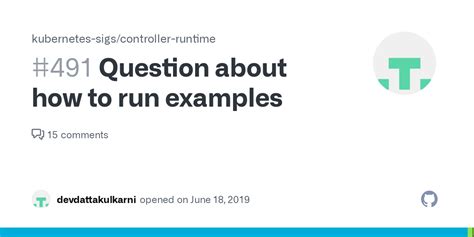 Question About How To Run Examples Issue Kubernetes Sigs Controller Runtime GitHub