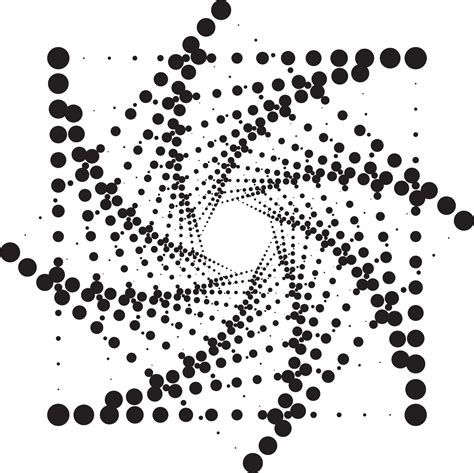 Dotted Circles Pattern Abstract Half Tone Graphic Circular Textured