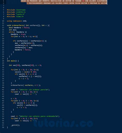 Funciones Visual C Ordenar Pares De Un Vector