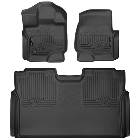 Husky Liners Front And 2nd Seat Floor Liners Fits 2015 19 Ford F 150