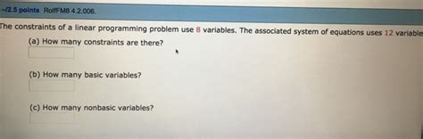 Solved The Constraints Of A Linear Programming Problem Use 8