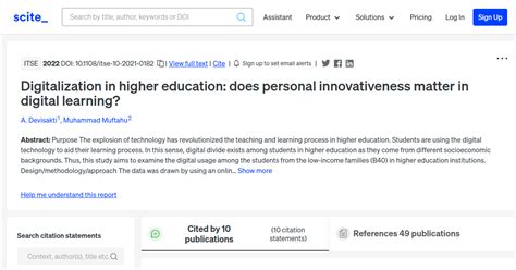 Digitalization In Higher Education Does Personal Innovativeness Matter