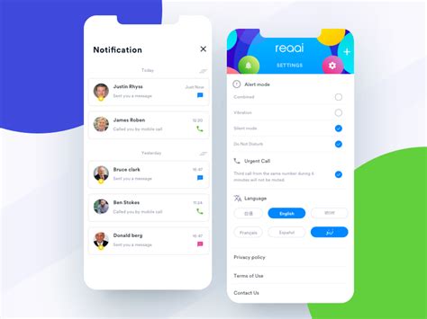 notification and settings by johny vino™ on dribbble