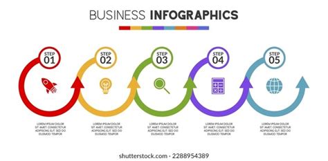 5 Steps Workflow Infographics Design Template Stock Vector Royalty Free 2288954389 Shutterstock