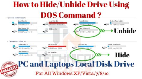 How To Hide Unhide Drive Using DOS Command YouTube