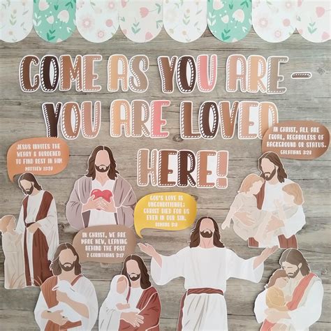 Church Christian Bulletin Board Kit Bible Verse Wall Door Decor Sunday