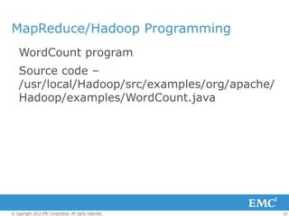 Big Data & Analytics MapReduce/Hadoop – A programmer’s perspective | PPT