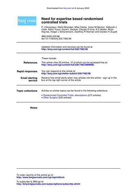 Pdf Need For Expertise Based Randomised Controlled Trials