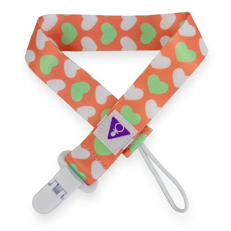 Adult Pacifier Clips Heart Hues