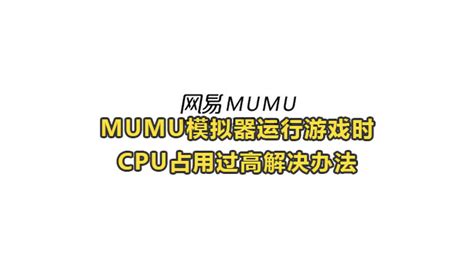 MUMU模拟器运行游戏时CPU占用过高怎么办 MUMU模拟器运行游戏时CPU占用过高解决办法 系统乐园