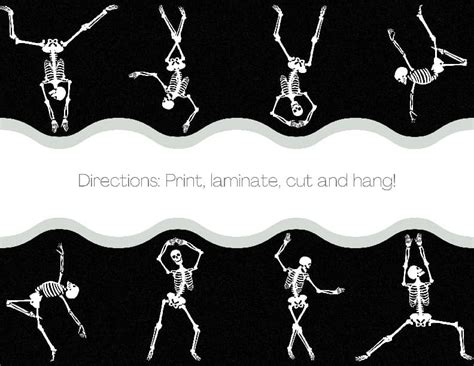 Dancing Skeleton Themed Bulletin Border Printable Bulletin Board Pdf
