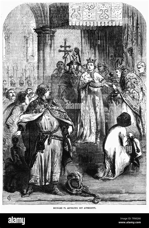 Richard Ii Asserting His Authority Illustration From John Cassells