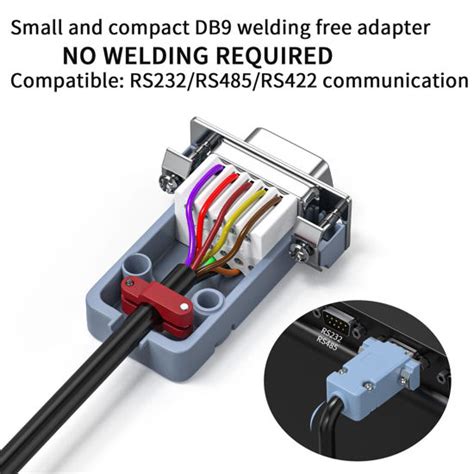 Getuscart Juxinice 5pack Db9 Breakout Connector Male Rs232 Rs485 Serial Adapters D Sub 9 Pin