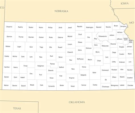 Kansas County Map Printable Printable Board Games