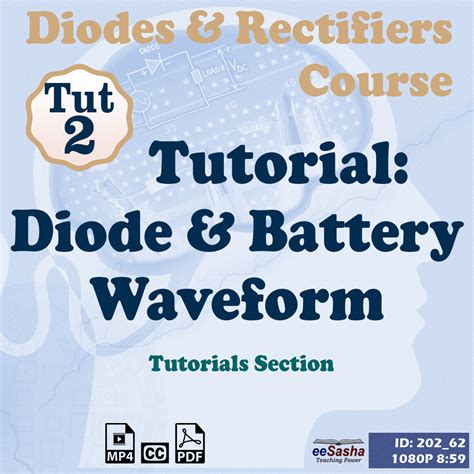Diode And Battery Waveform Tutorial Eesasha Electrical Engineering Courses
