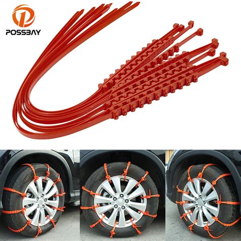 자동차 겨울용 타이어 휠 체인 미끄럼 방지 스노우 타이어 야외용 비상 벨트 휠 케이블 미끄럼 방지 타이어 액세서리 10 개입스노 체인 Aliexpress