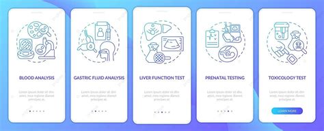 Mobile App Onboarding Screen With Blue Gradient Diagnostic Services