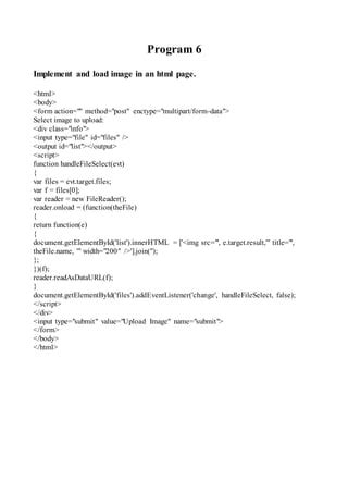 Web Technology Lab File DOCX
