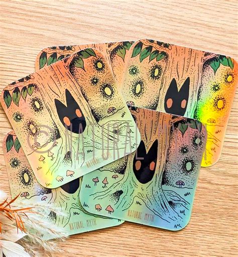Mubby Magic Forest Tree Vinyl Holographic Sticker X Etsy