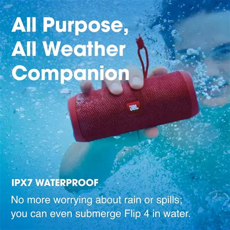 JBL Flip 4 The Ultimate Waterproof Bluetooth Speaker