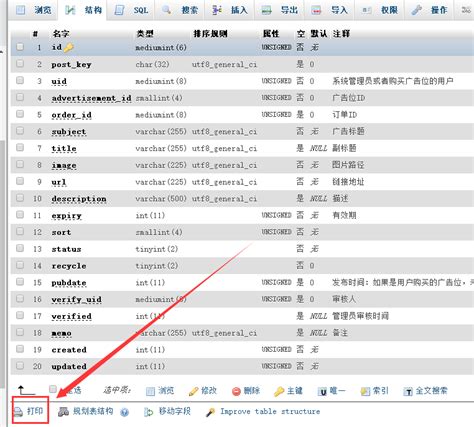 mysql 数据结构导出工具 教你使用phpmyadmin 导出数据库设计文档的表格 全栈小子 wycto