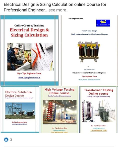 Tips Engineer Zone On Linkedin Electrical Design And Sizing Calculation Online Course For