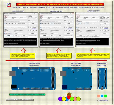 UPLOAD Simulide HEX FILE TO THE ARDUINO BOARD