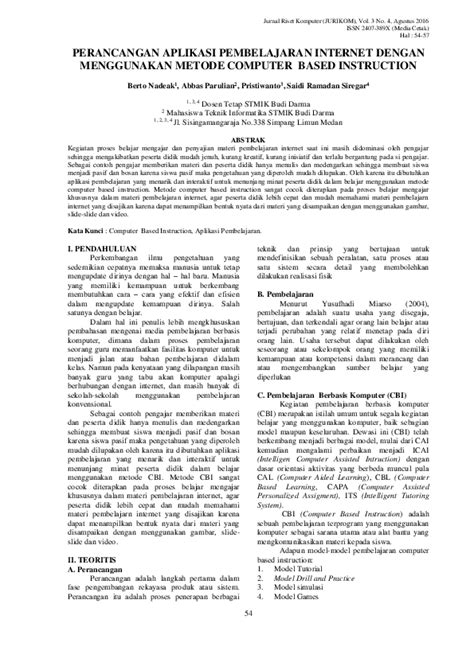 pdf perancangan aplikasi pembelajaran internet dengan menggunakan