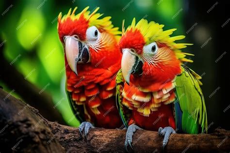 Premium Ai Image Plumes And Personalities Understanding Parrot Behavior Art Of Imitation