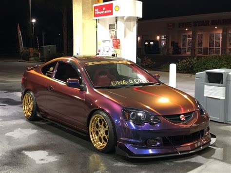 Purple And Gold Acura Rsx Mid Size Sedan Acura Rsx Custom Wrapped
