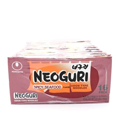 Nongshim Neoguri Spicy Seafood Udon Instant Noodles 16 Pack 42 Oz