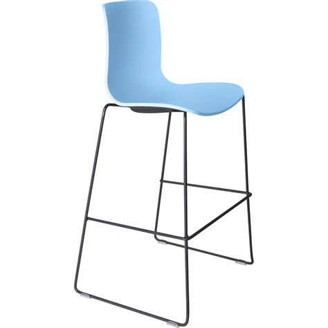 Dal Acti Bar Stool Sled Base High 760mm Black Powdercoat Frame Pale