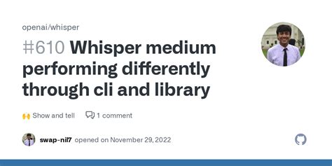 Whisper Medium Performing Differently Through Cli And Library Openai Whisper Discussion