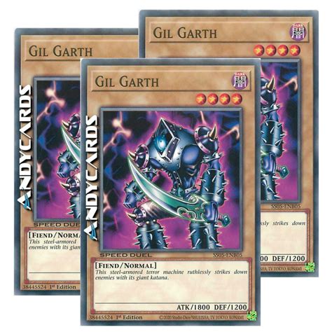 3x Gil Garth Speed Duel • Gilgarth • Comune • Ss05 Enb05 • Yugioh