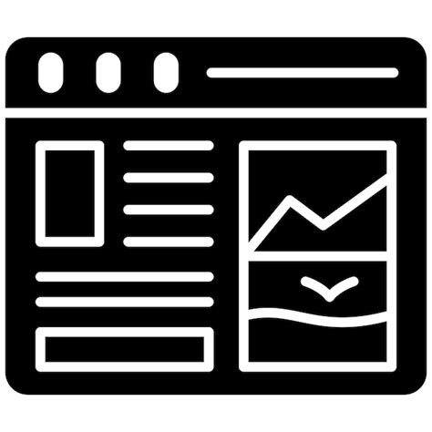 premium vector web browser glyph solid black illustration