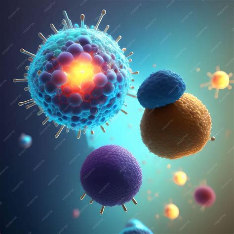 Premium Ai Image Closeup Of Cancer Cells At Molecular Scale Generated
